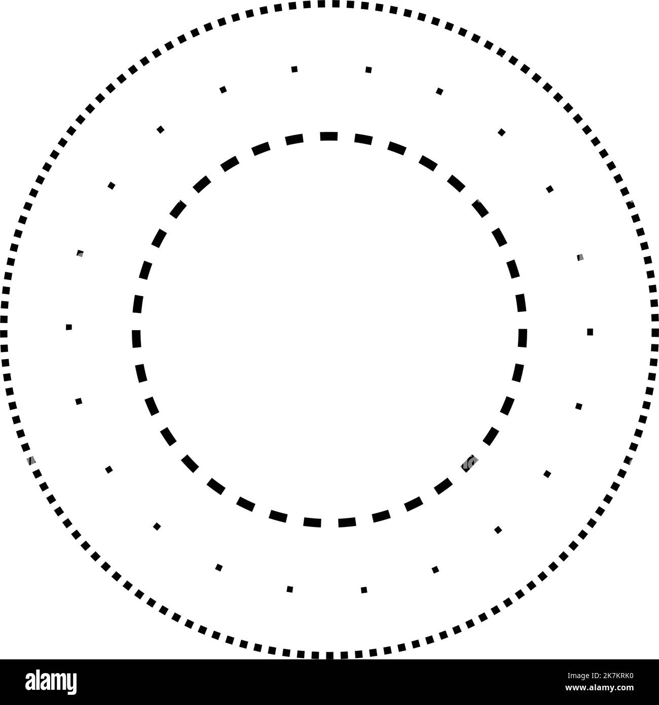 Tracing circle shape lines element for preschool, kindergarten and ...