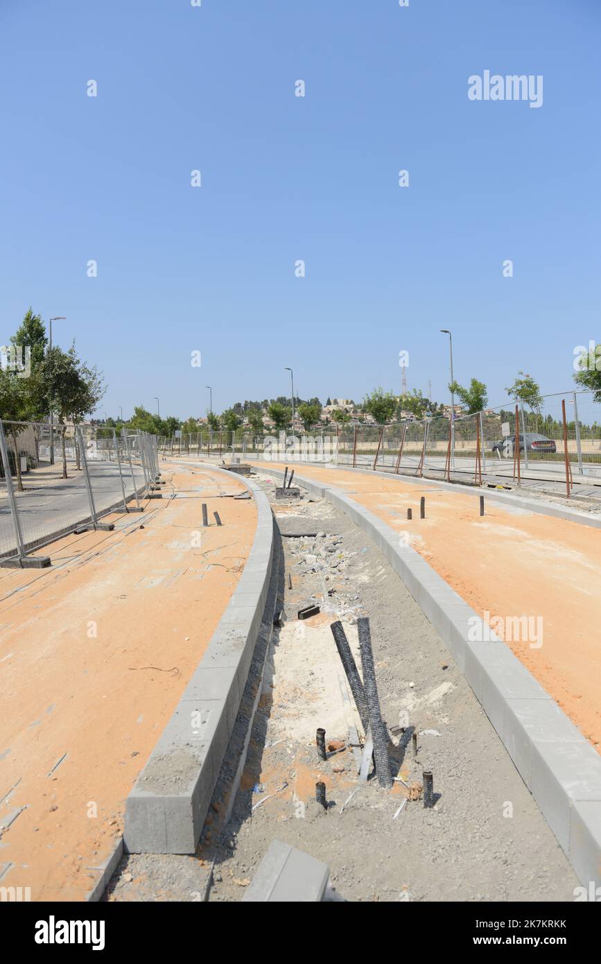 Jerusalem, Israel. August 2022. Construction of the Extension of the ...