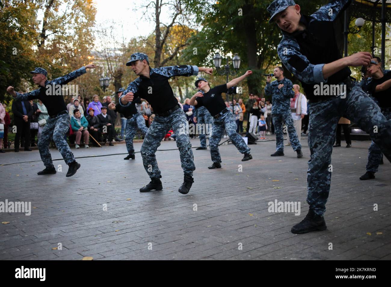 Odessa, Ukraine. 15th Oct, 2022. Dancers of the Center for Military ...