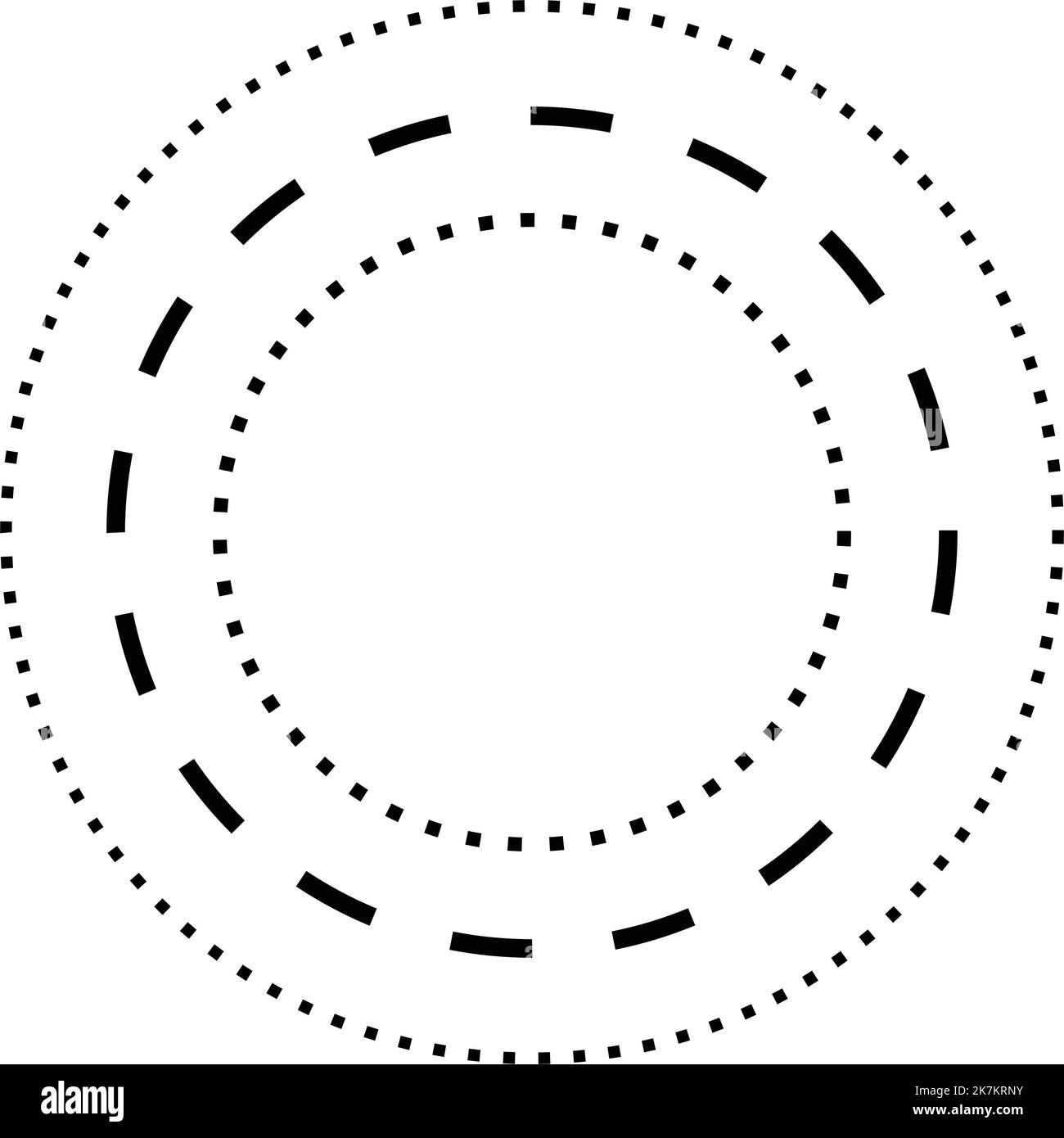 Tracing circle shape lines element for preschool, kindergarten and ...