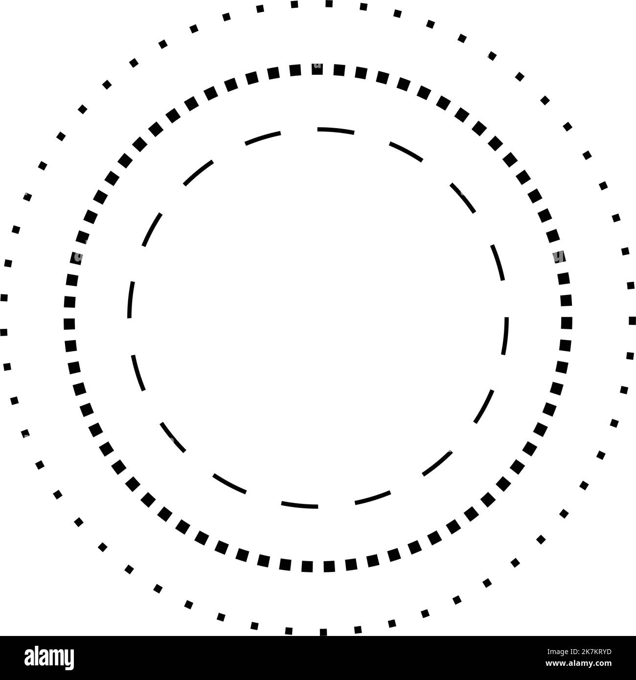 Tracing circle shape lines element for preschool, kindergarten and ...