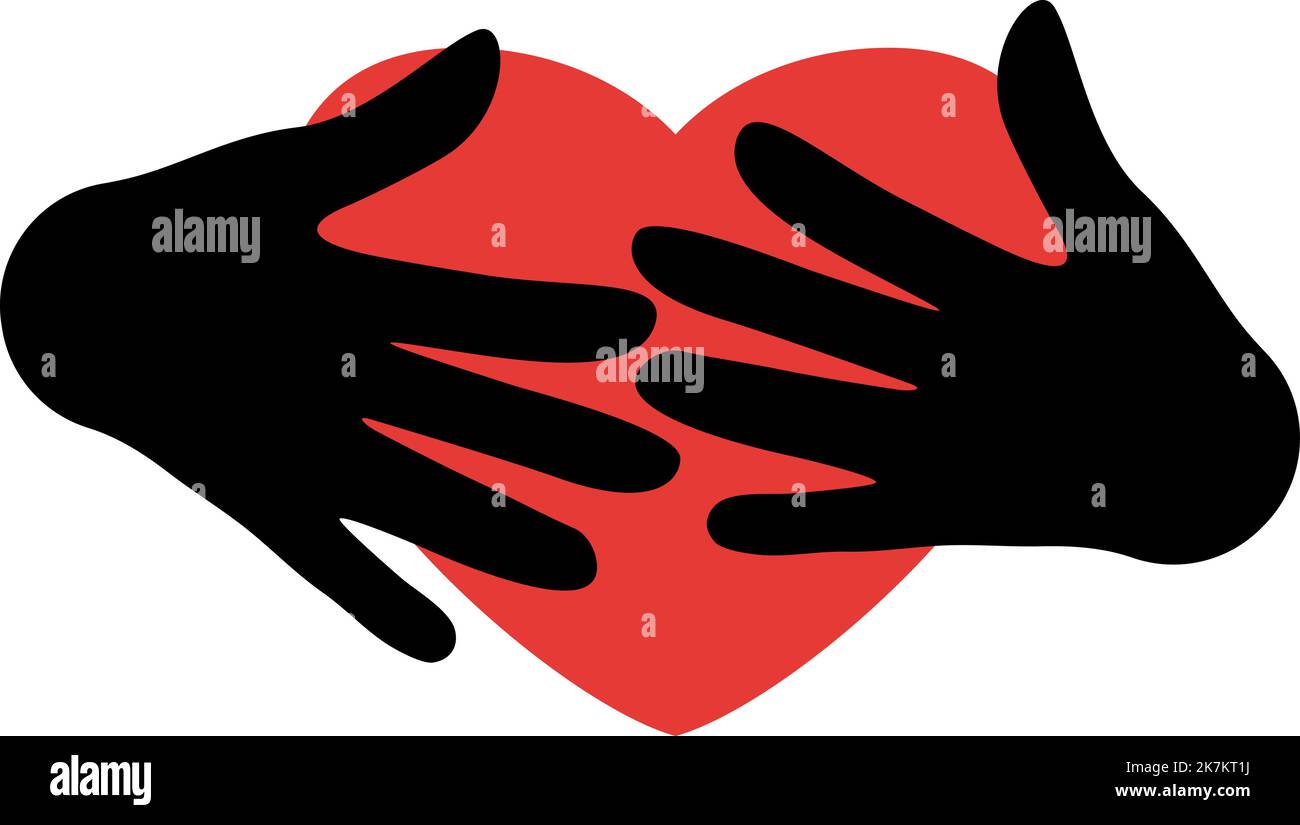 Hands holding a red heart. Life logo Stock Vector Image & Art - Alamy