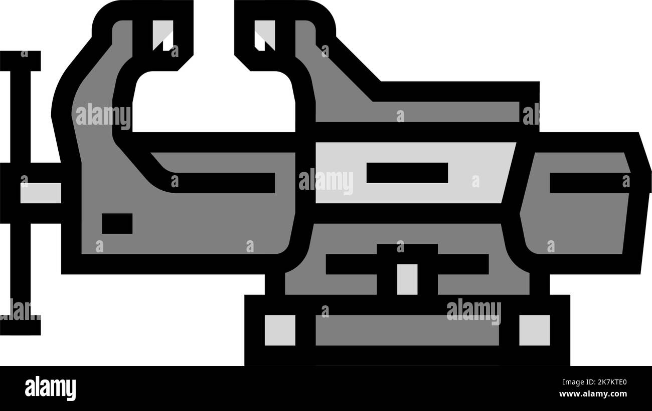 swivel base bench vice color icon vector illustration Stock Vector ...