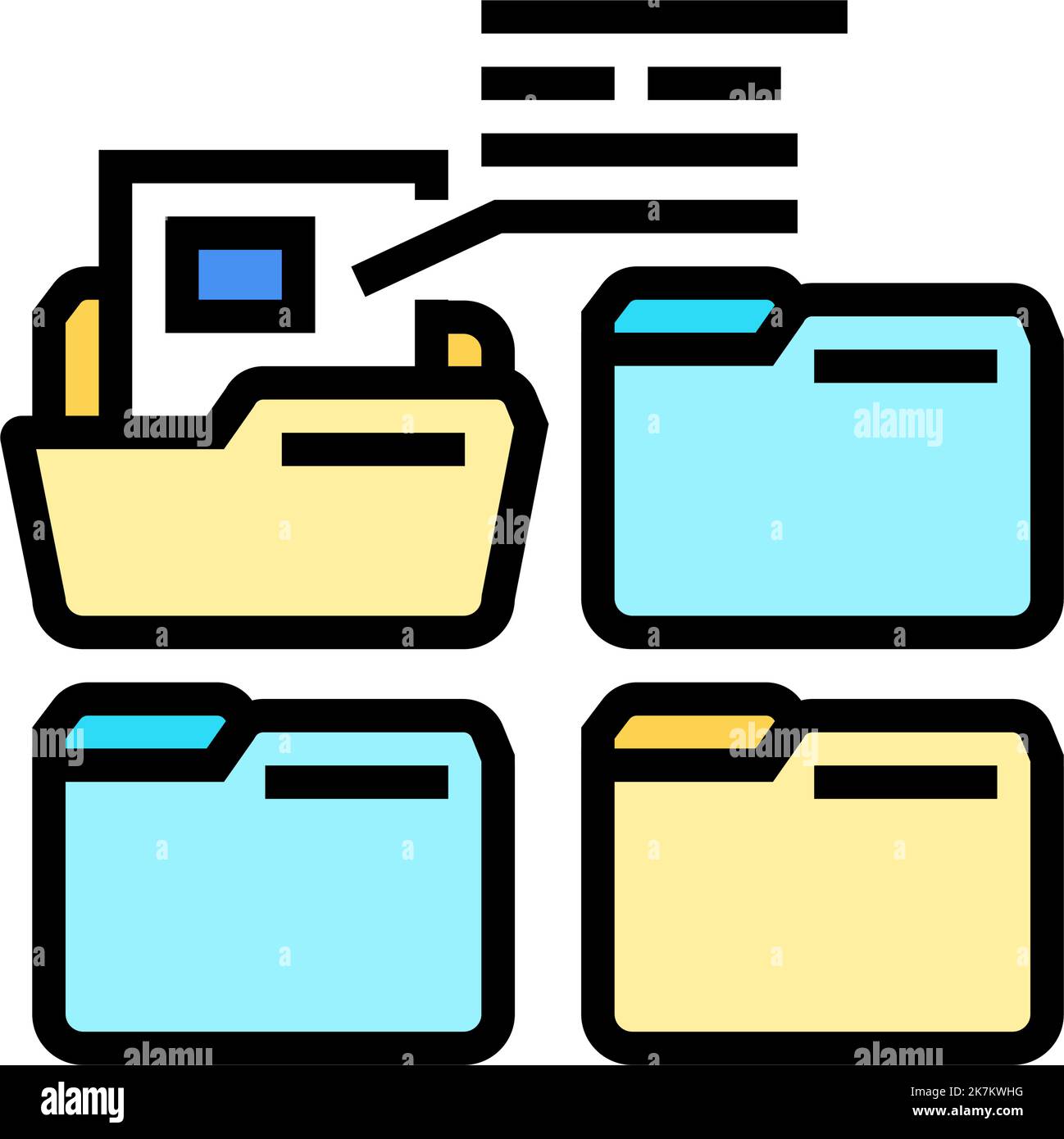 project folder color icon vector illustration Stock Vector Image & Art ...