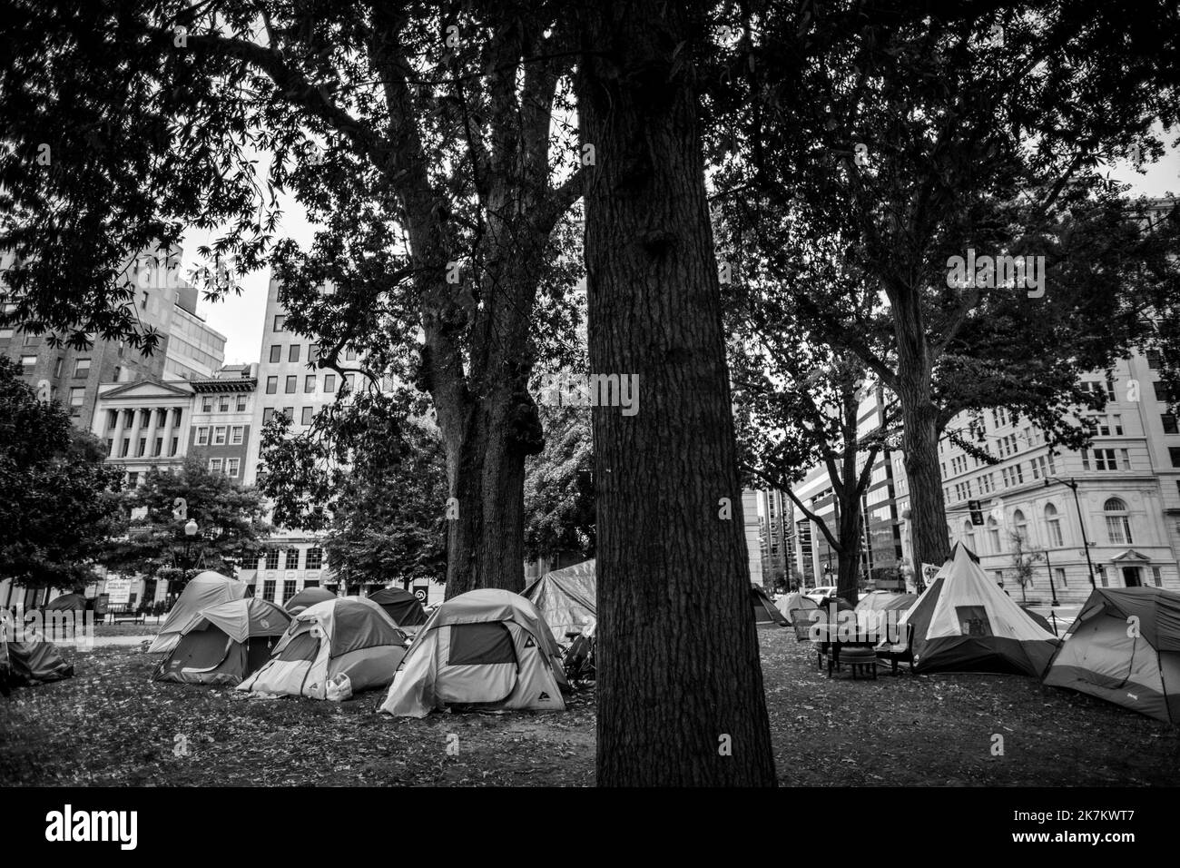 Homeless people live in tents Black and White Stock Photos & Images - Alamy