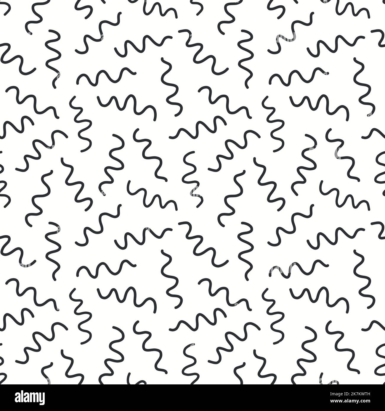Abstract squiggle pattern background. Fun vector seamless repeat of ...