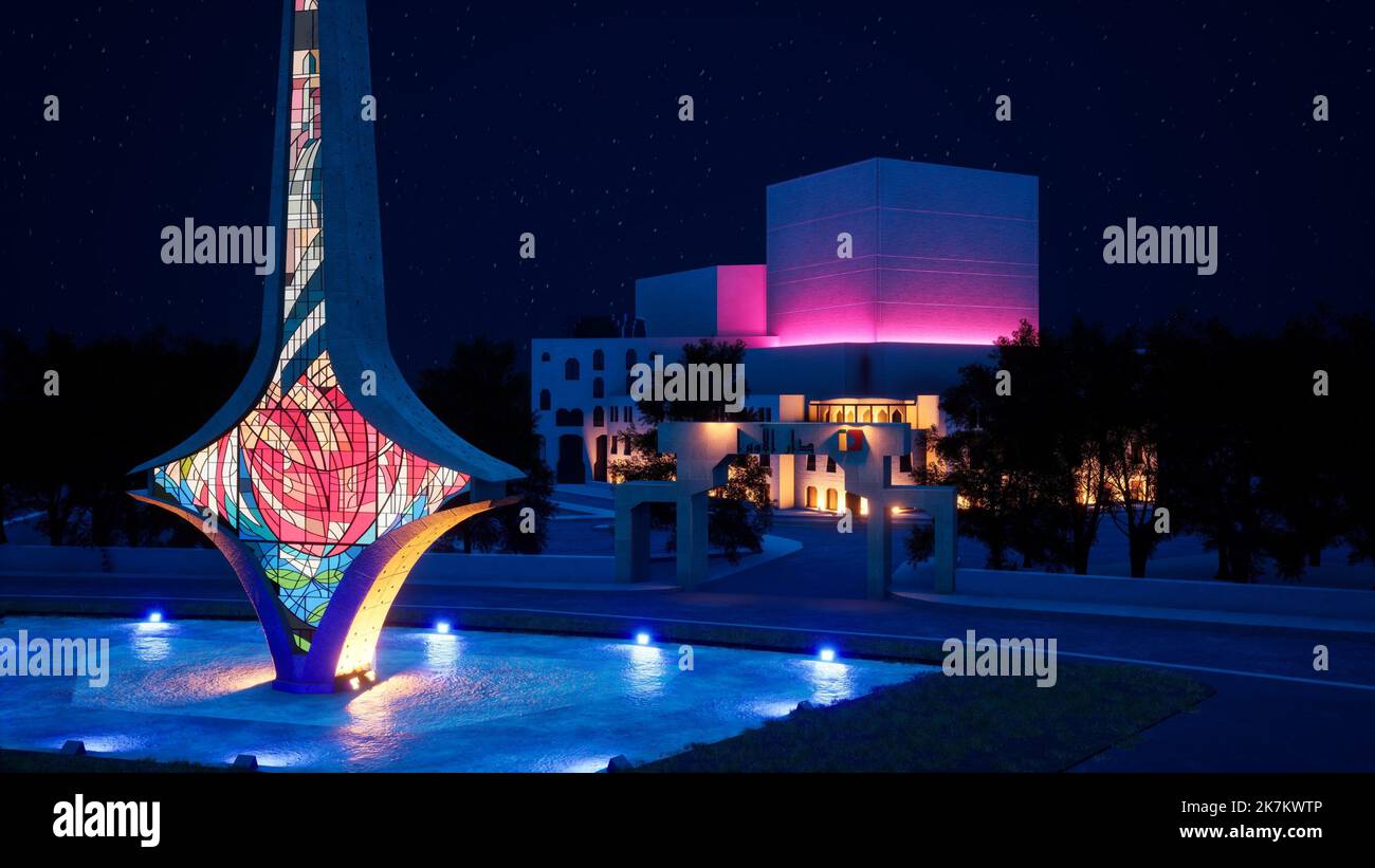 Damascene Sword Monument | نصب السيف الدمشقي, دمشق, سوريا Stock Photo ...