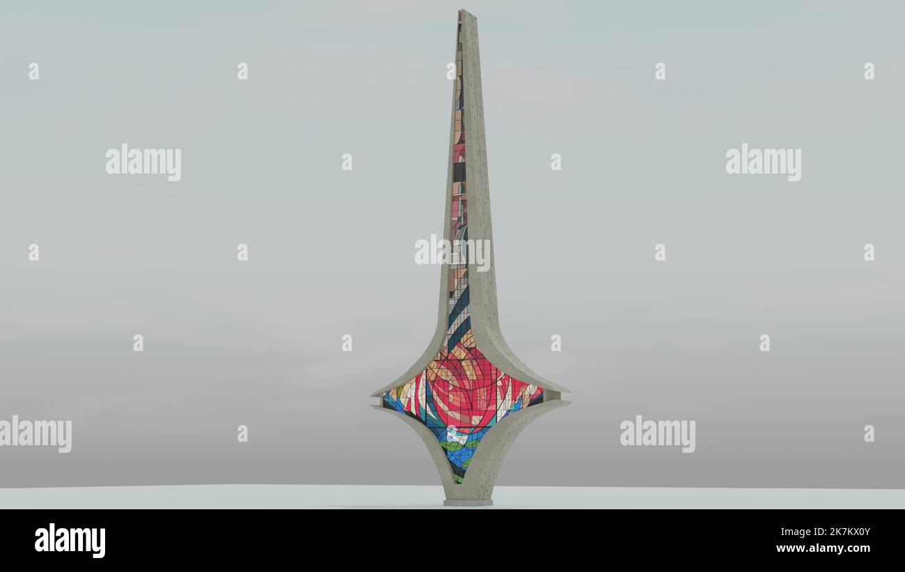 Damascene Sword Monument | نصب السيف الدمشقي, دمشق, سوريا Stock Photo ...