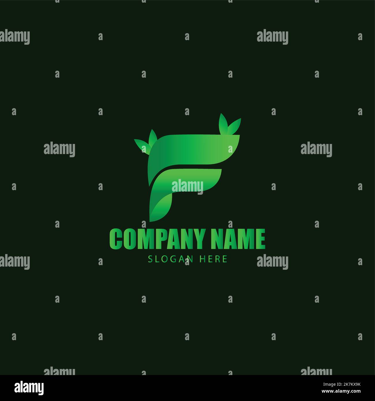 letter f logo icon template leaf concept Stock Vector Image & Art - Alamy