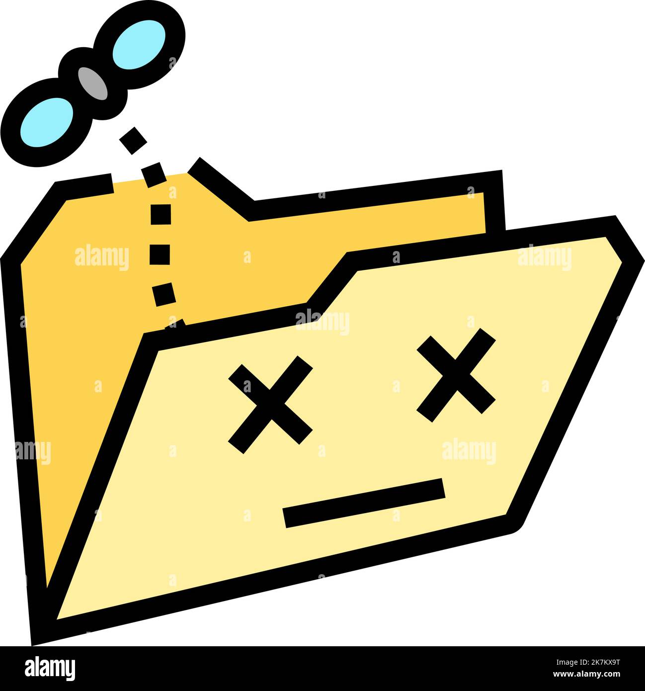 empty folder color icon vector illustration Stock Vector Image & Art ...