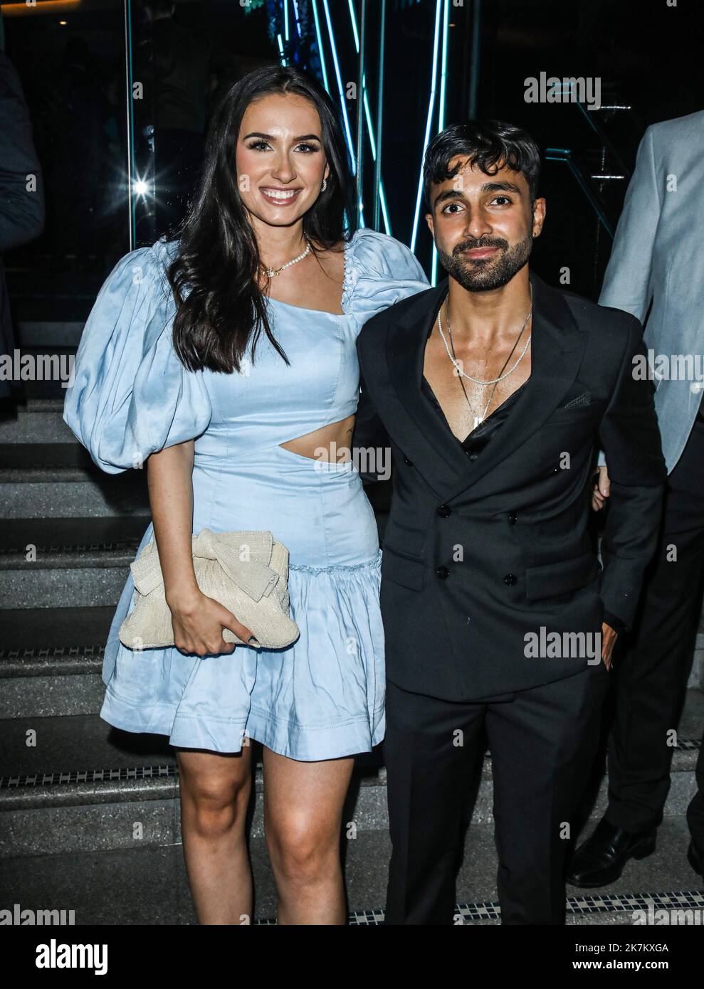 (L-R) Milly Zero and Shiv Jalota seen arriving for the Inside Soap ...
