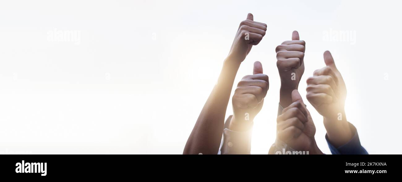 Good things are coming. a group of unrecognizable businesspeople ...