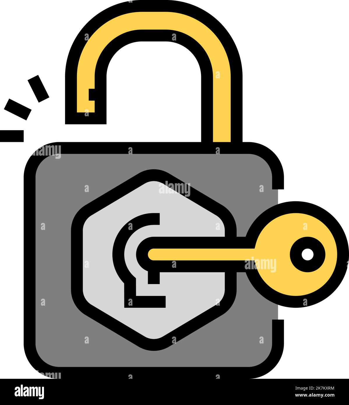 unlock padlock color icon vector illustration Stock Vector Image & Art ...