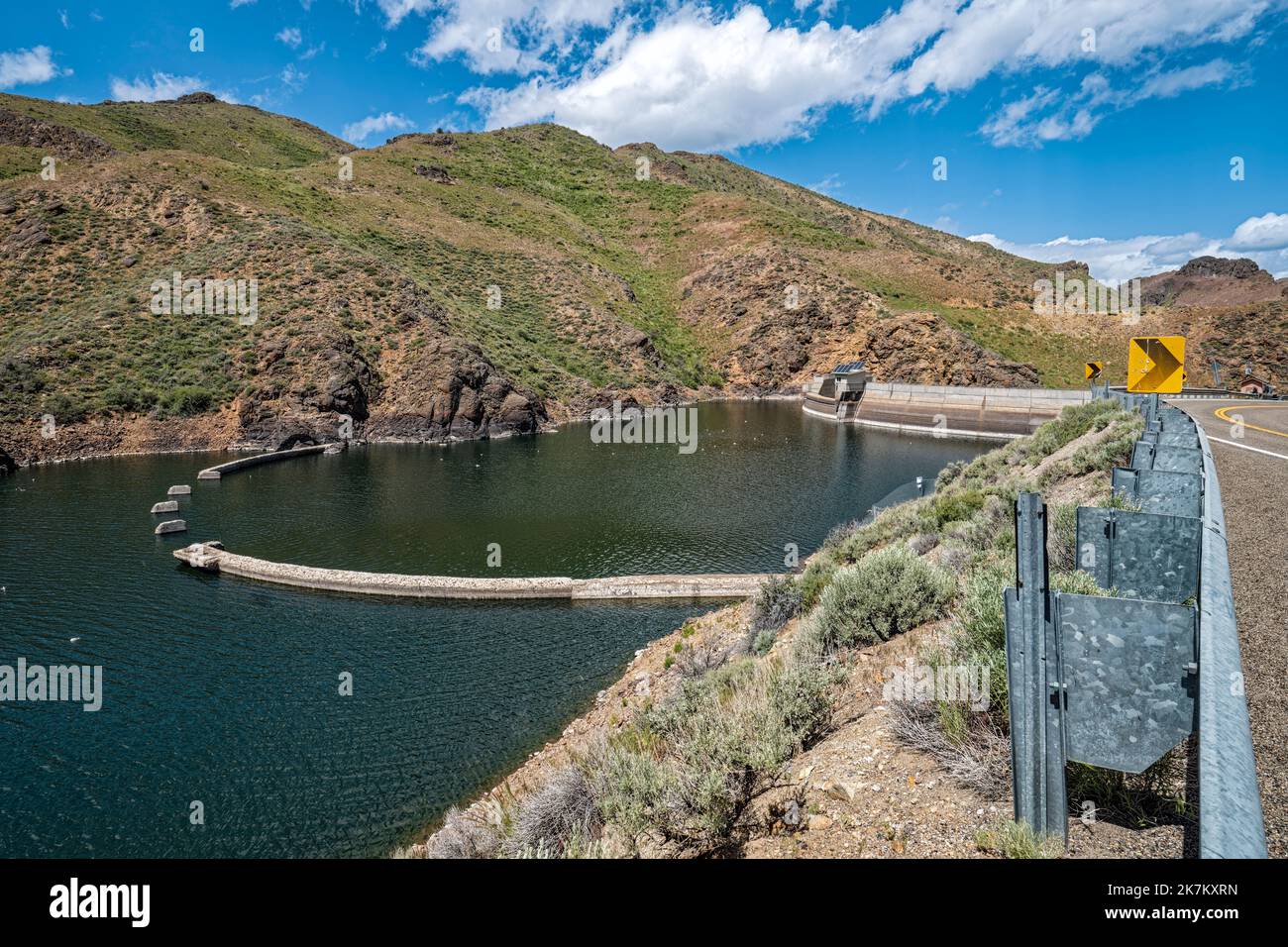 The old arch wall is still visible at the Wild Horse Dam north of Elko ...