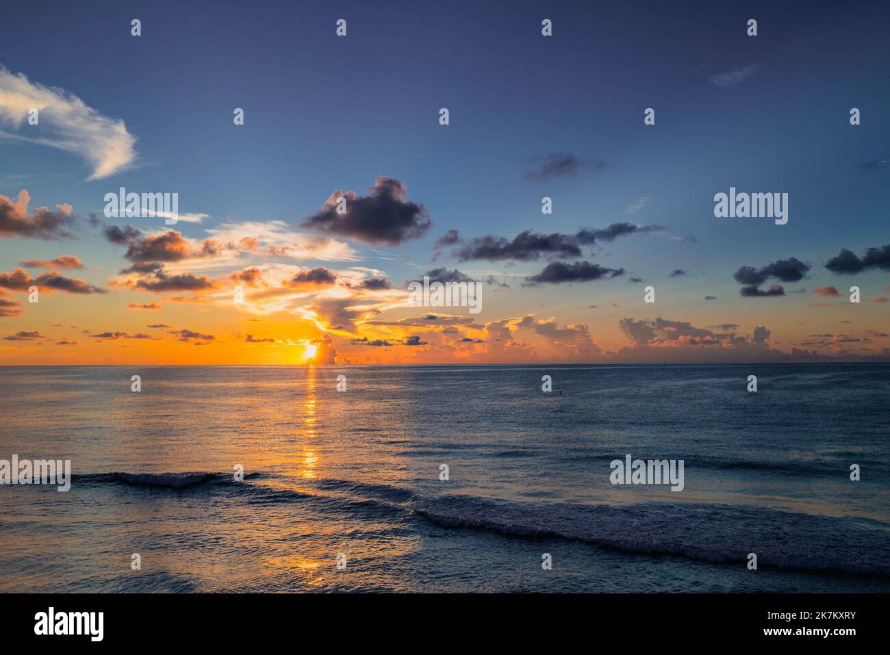 Sunset on sea beach background. Nature wallpaper with summer sea. Water ...