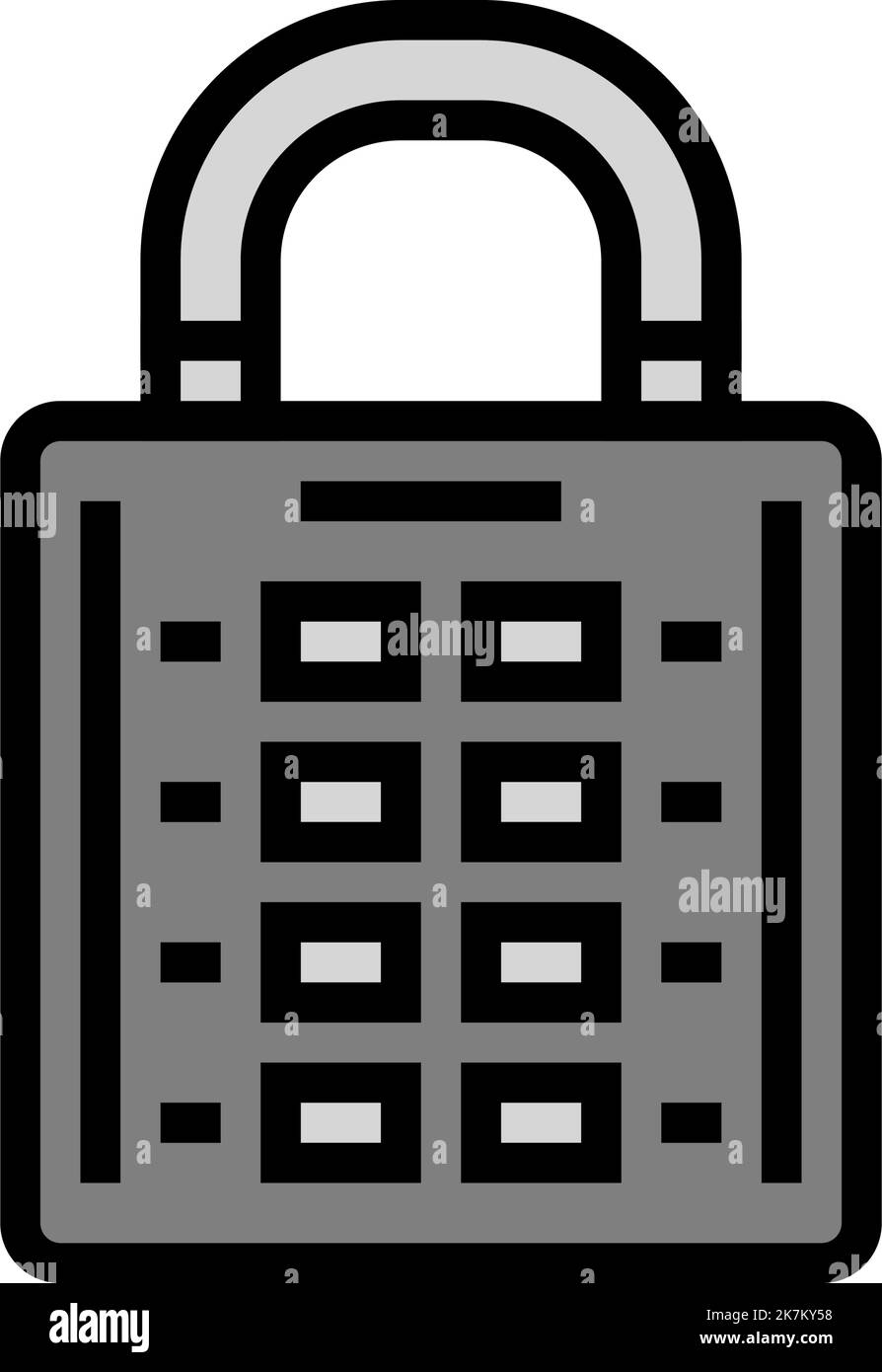 secret padlock color icon vector illustration Stock Vector Image & Art ...