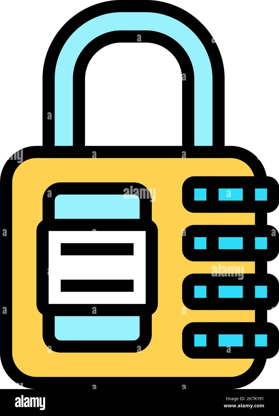 security padlock color icon vector illustration Stock Vector Image ...