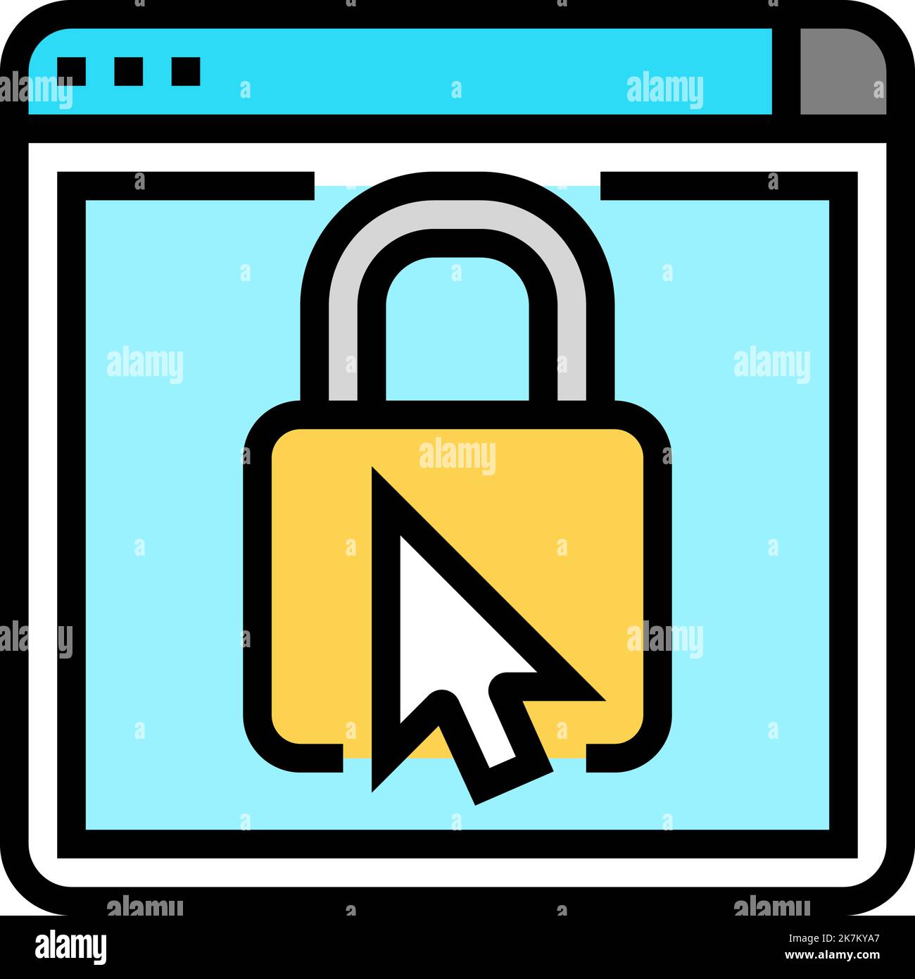 web padlock color icon vector illustration Stock Vector Image & Art - Alamy