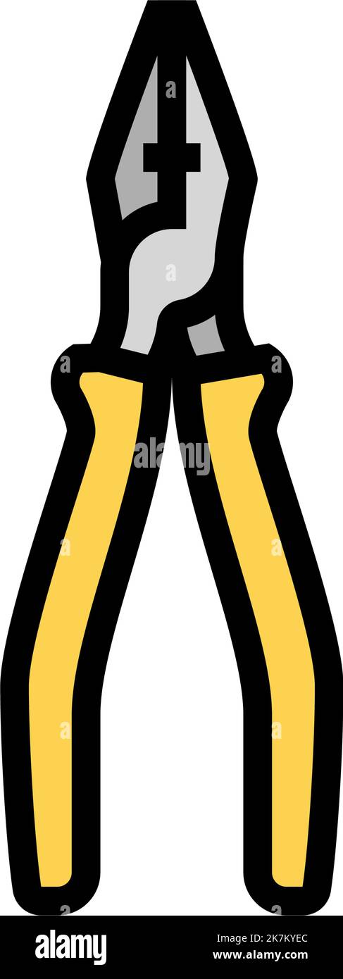 flat combination pliers color icon vector illustration Stock Vector ...