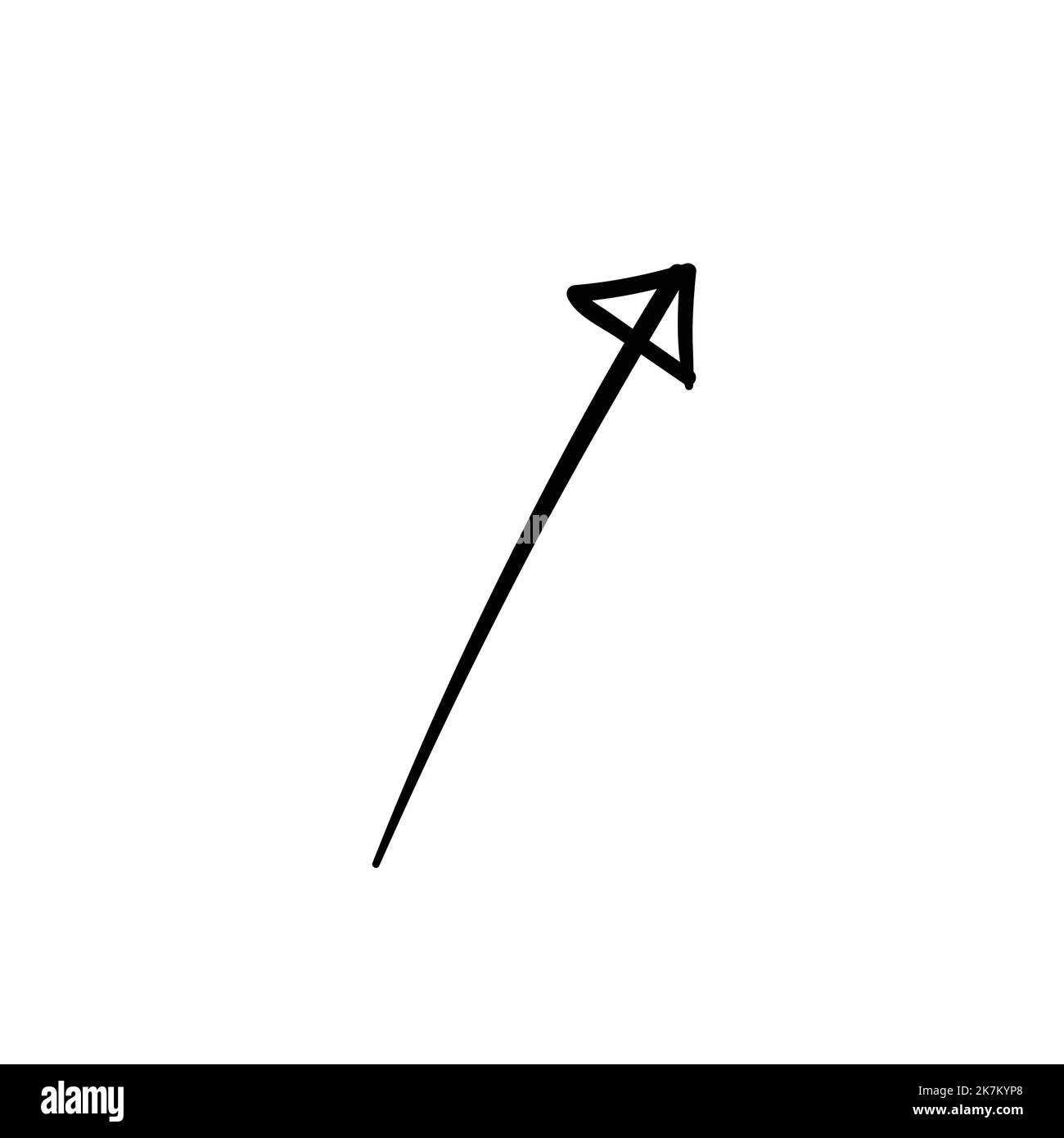 hand drawn long arrow pointing towards upside Stock Vector Image & Art ...