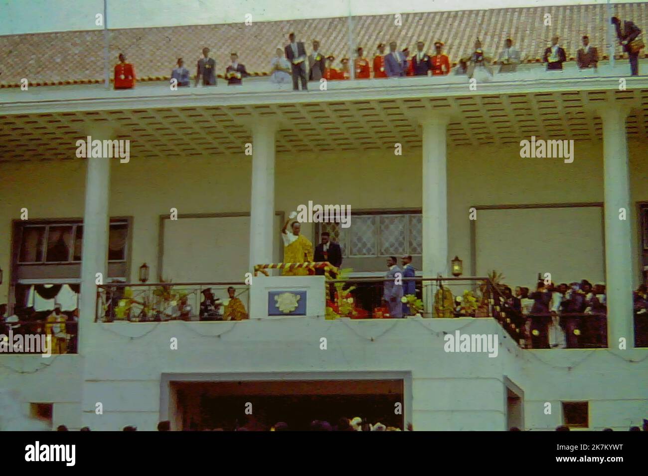 Prime Minister (and later President) Kwame Nkrumah addressing a crowd ...