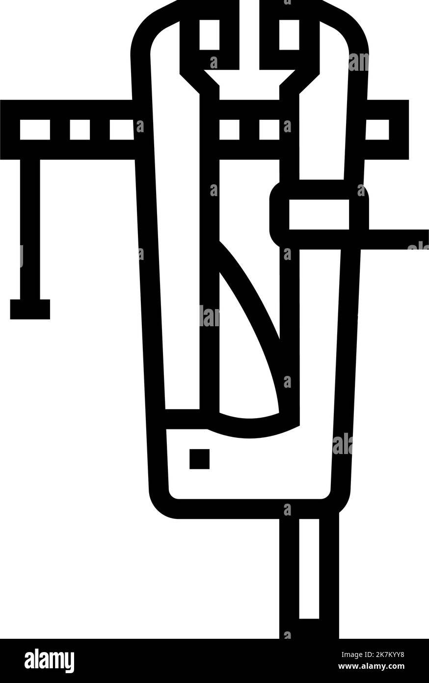 leg vice line icon vector illustration Stock Vector Image & Art - Alamy