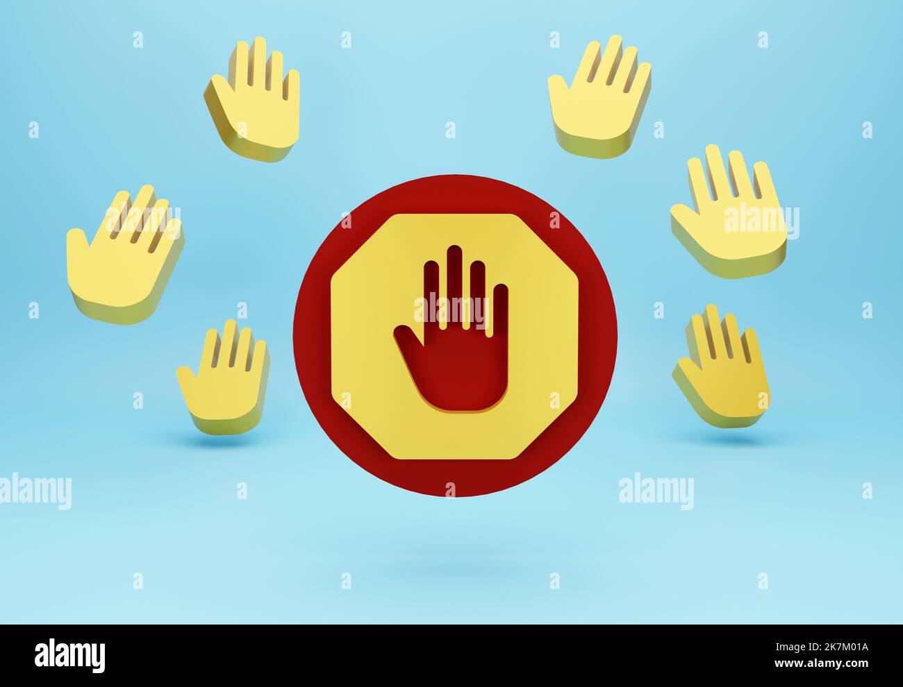 Red stop hand block sign, Adblock, Do Not Enter, Forbidden Icon, Stop ...