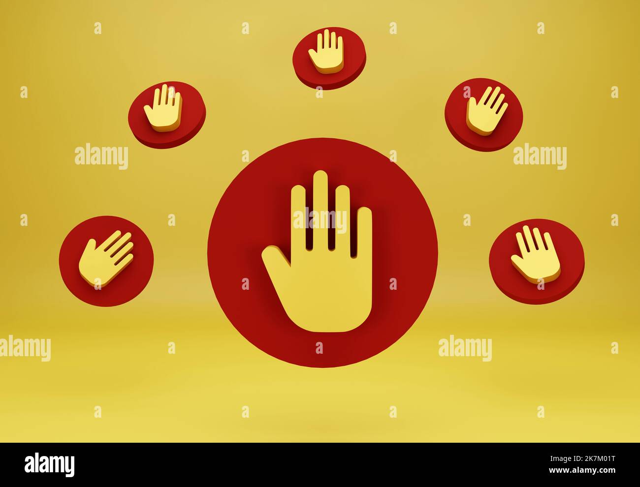 Red stop hand block sign, Adblock, Do Not Enter, Forbidden Icon, Stop ...