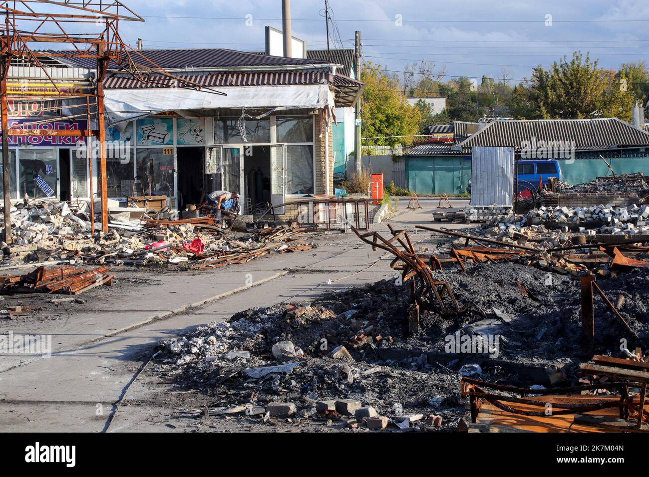 Non Exclusive: KHARKIV, UKRAINE - OCTOBER 09, 2022 - Aftermath of ...