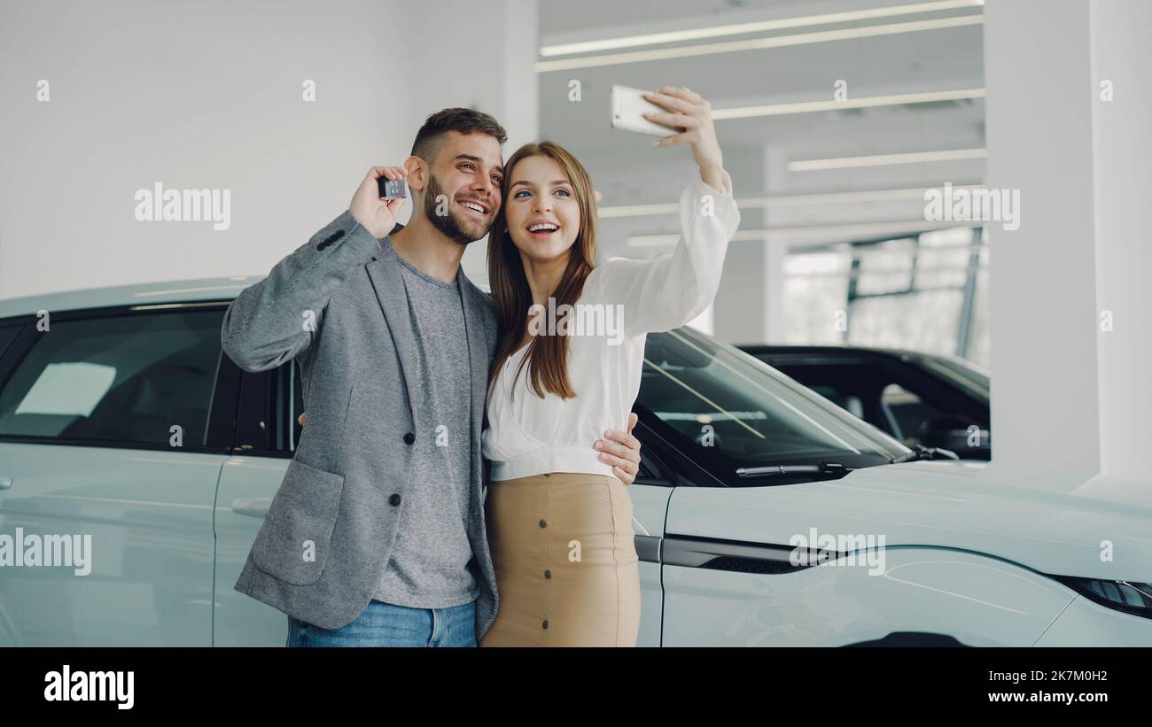 Man car dealership taking selfie hi-res stock photography and images ...