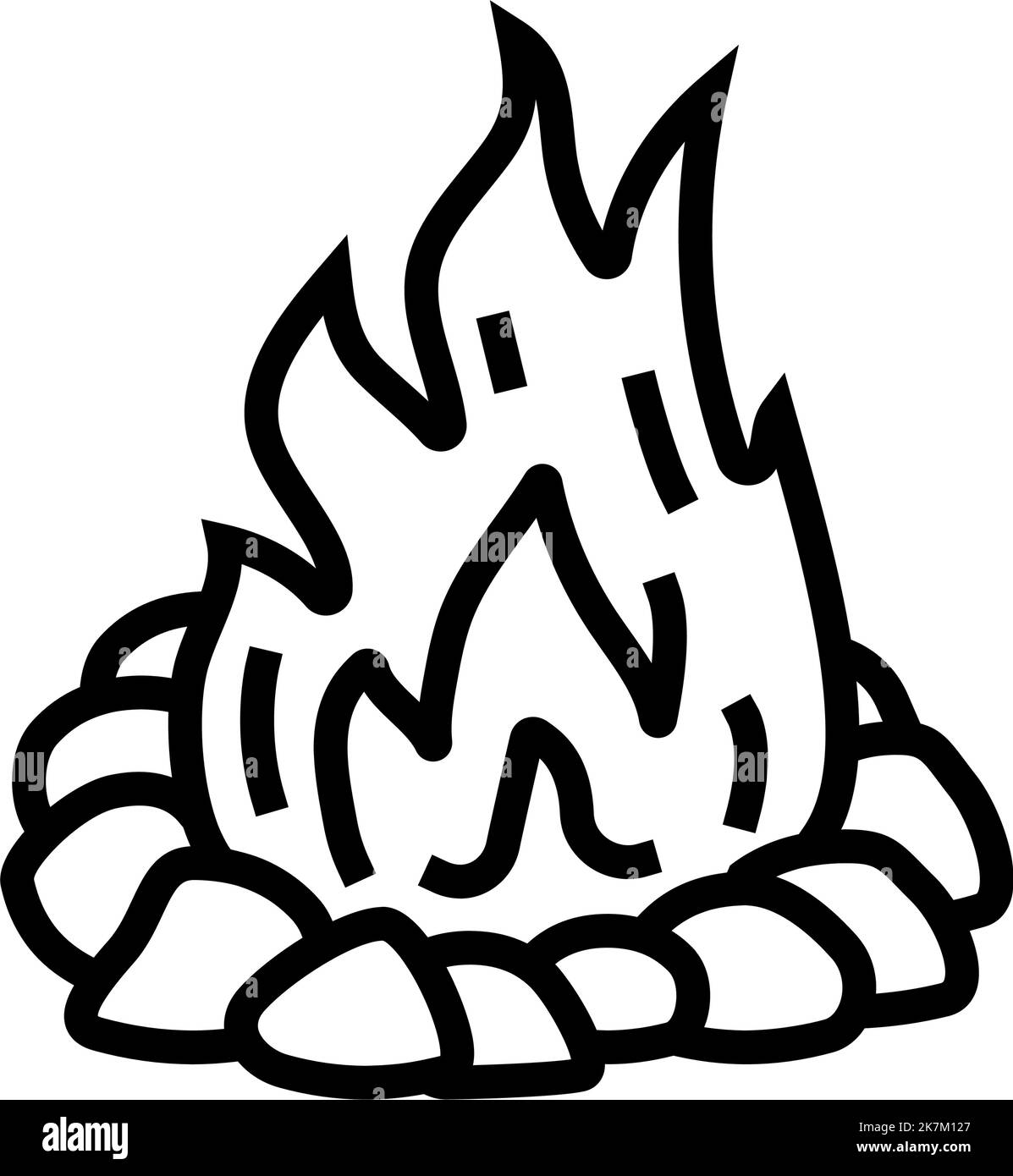 campfire line icon vector illustration Stock Vector Image & Art - Alamy