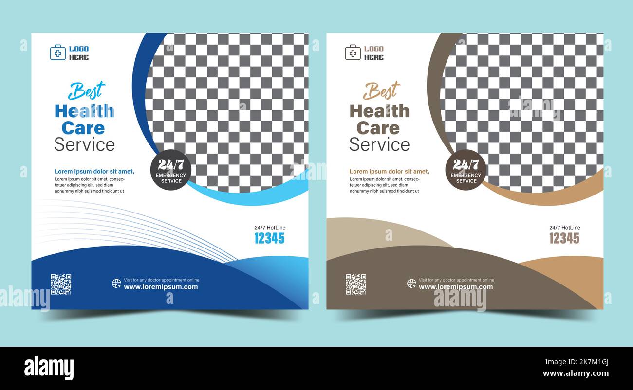 Medical social media post template health banner template for social ...