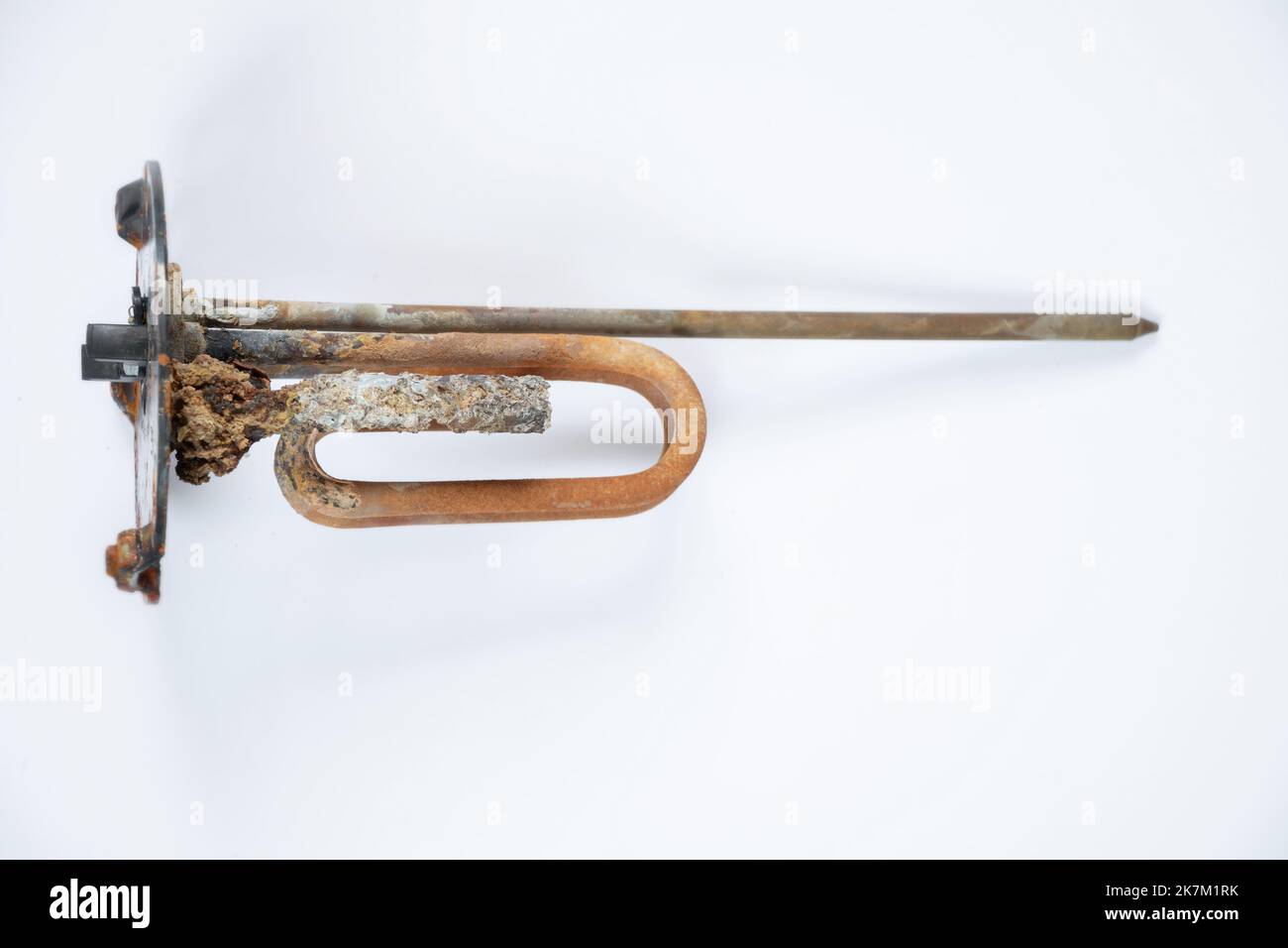 heating ten from a water heater after 8 years of operation broken on a ...