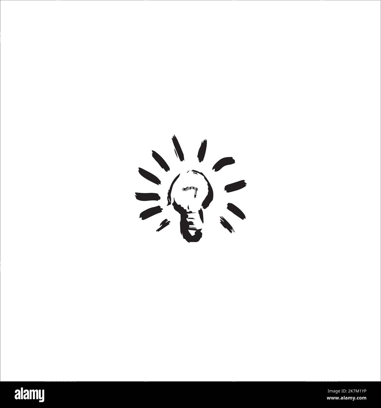 creative light bulb icon, logo on white isolated background Stock ...