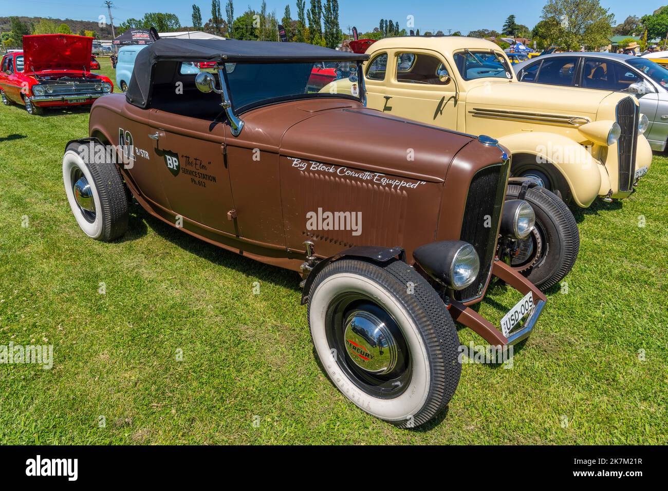Ford v8 hot rod with Corvette engine at the show n shine in Glen Innes ...