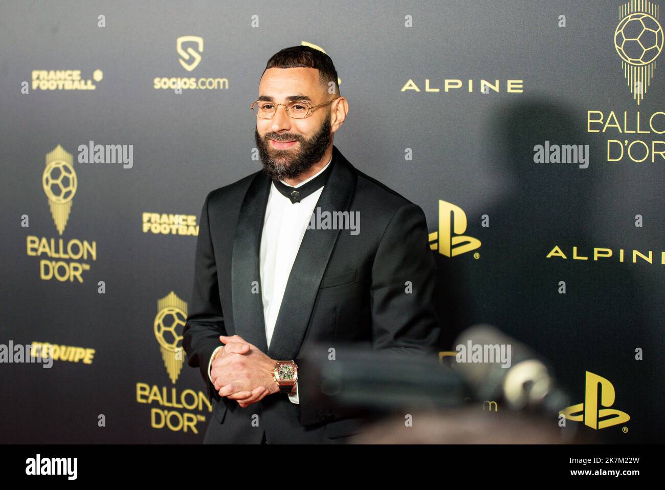 Karim Benzema during the red carpet ceremony of the Ballon d'Or (Golden ...