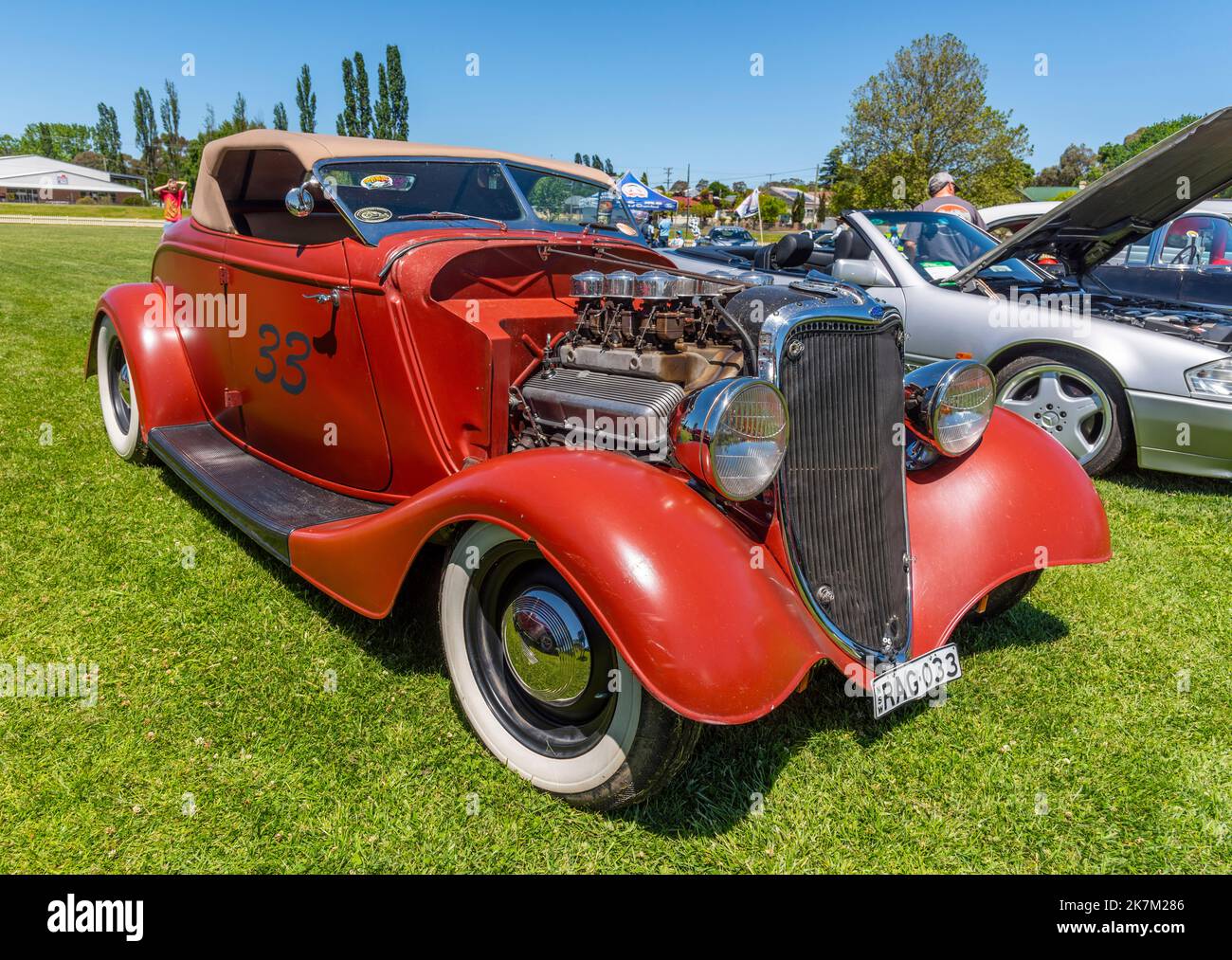 Ford v8 convertible hot rod at the show n shine in Glen Innes, northern ...