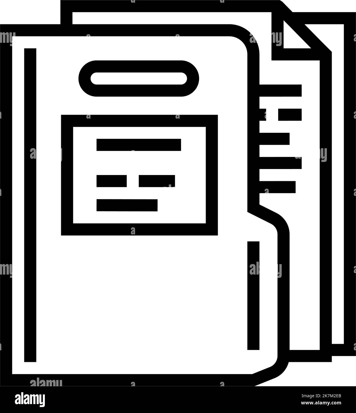 paper folder line icon vector illustration Stock Vector Image & Art - Alamy