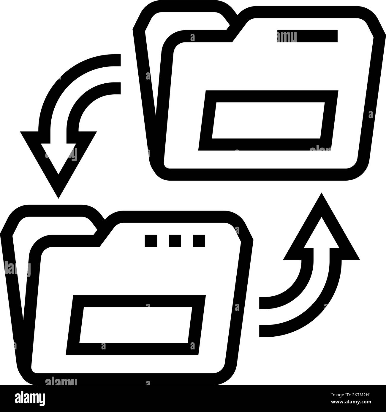 transfer folder line icon vector illustration Stock Vector Image & Art ...