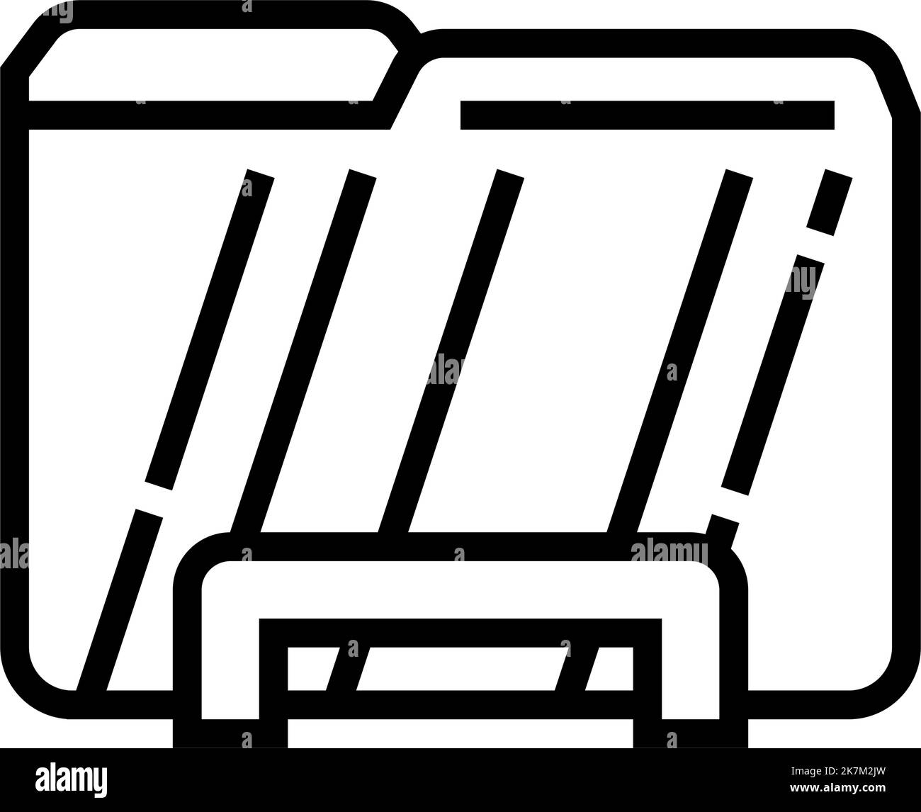 computer folder line icon vector illustration Stock Vector Image & Art ...