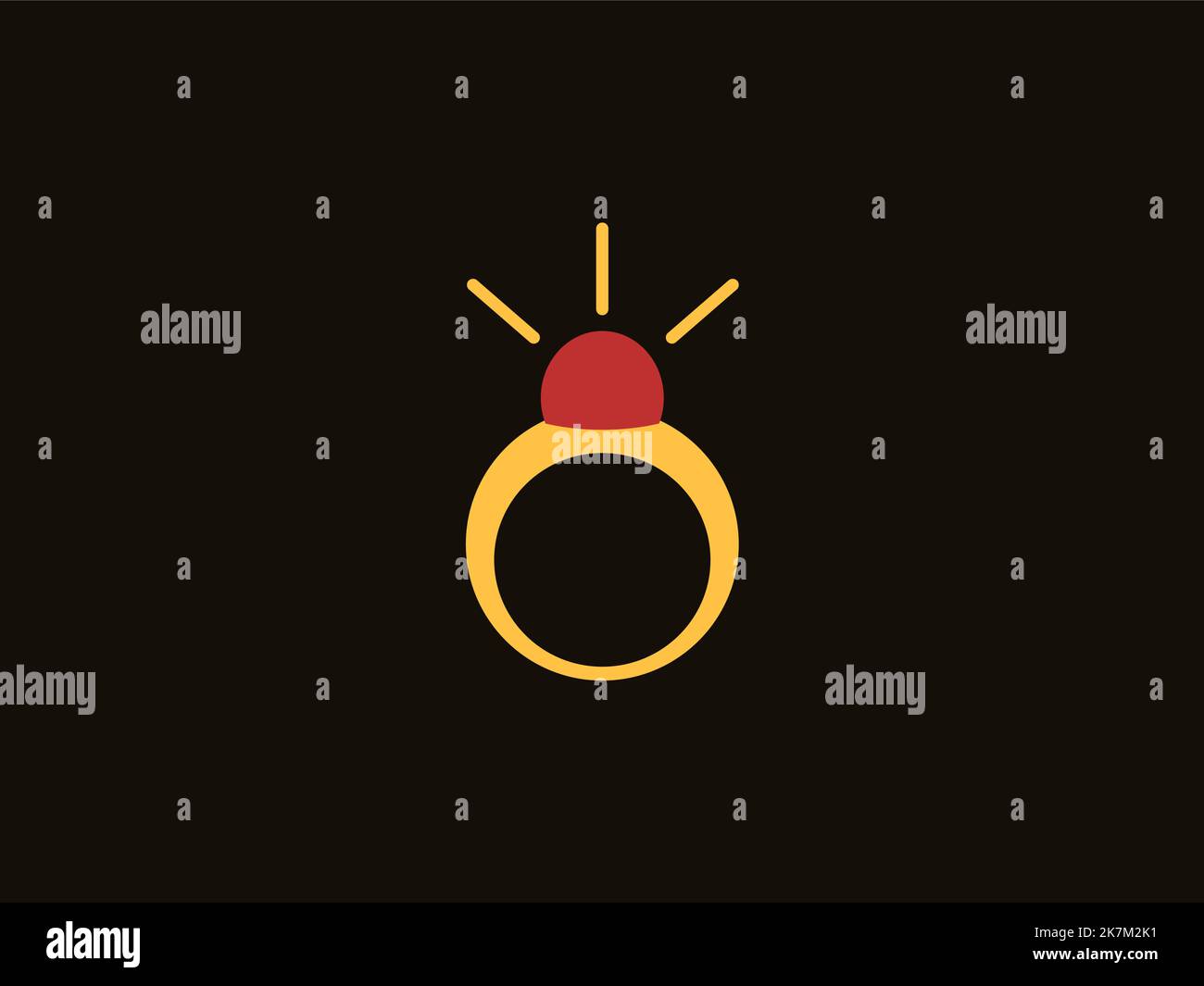 Yellow and red ring icon vector illustration Stock Vector Image & Art ...