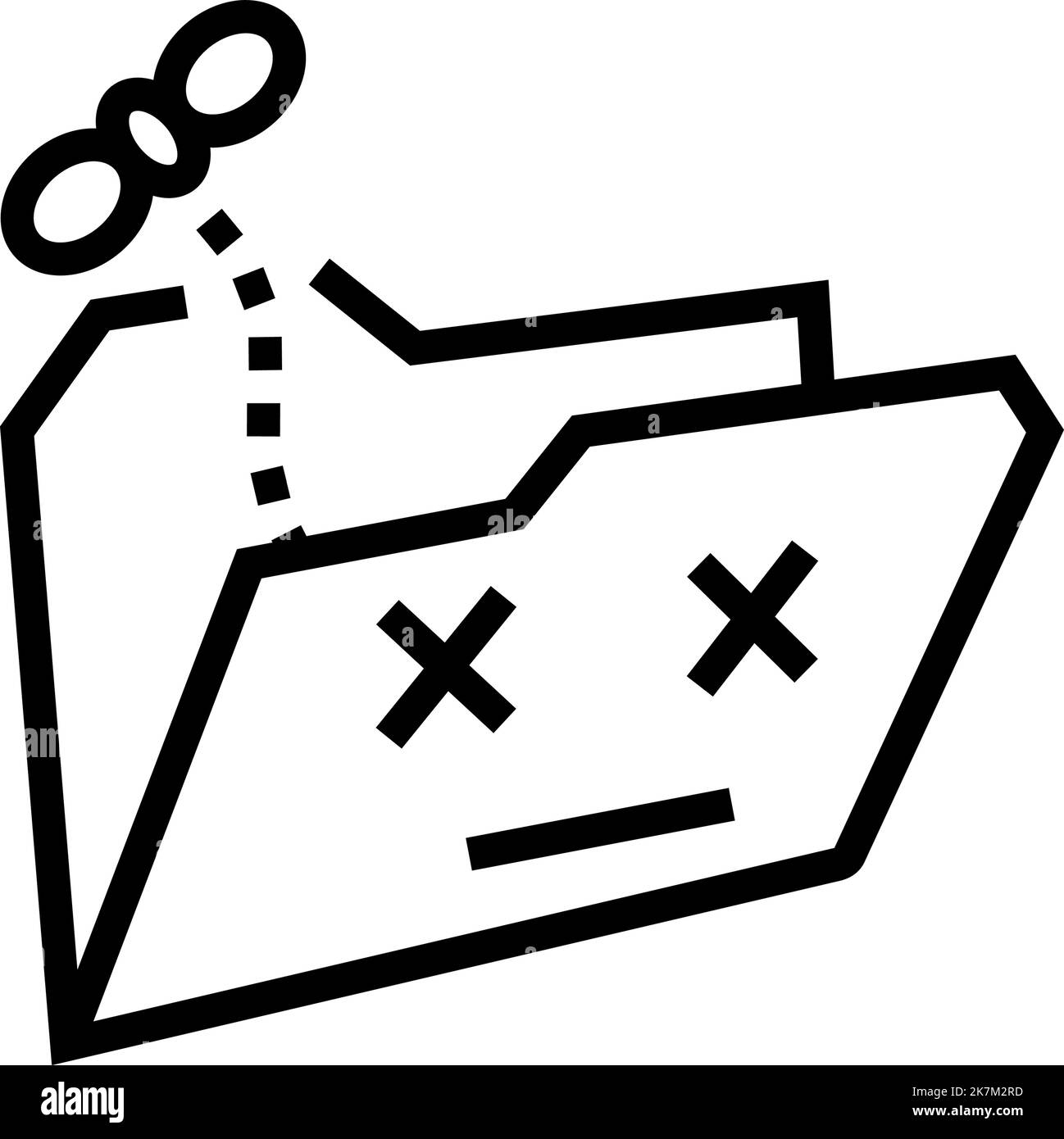 empty folder line icon vector illustration Stock Vector Image & Art - Alamy