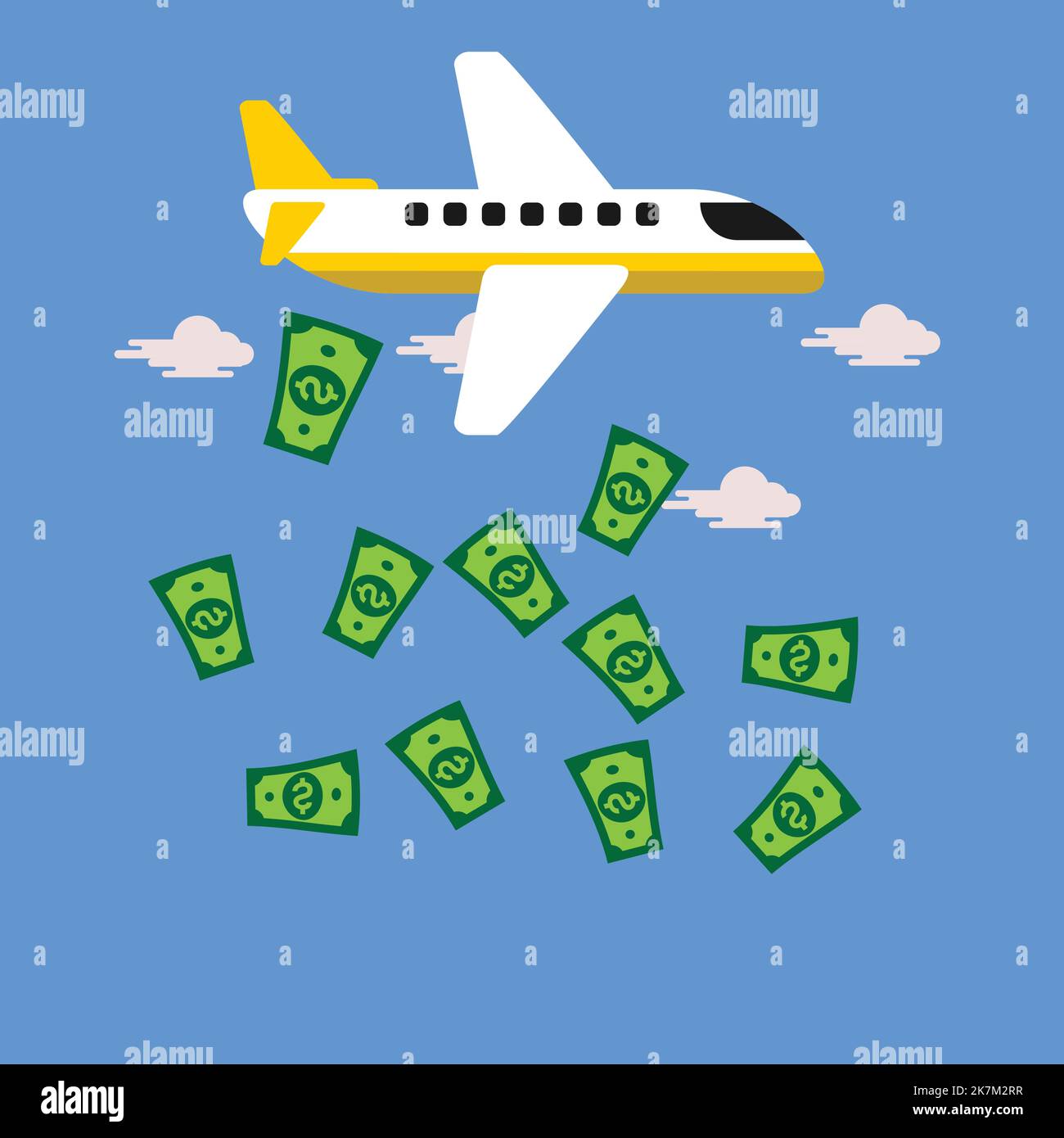 Money flying Stock Vector Images - Alamy