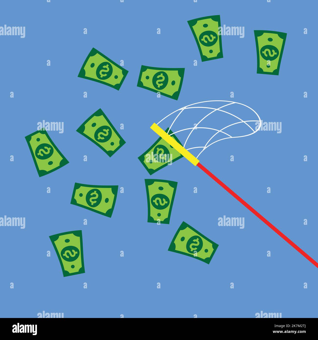 Money floating away Stock Vector Images - Alamy