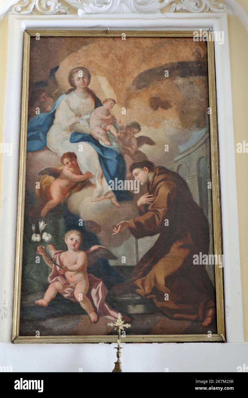 Praiano - Dipinto ottocentesco dell'Apparizione della Madonna a Sant ...