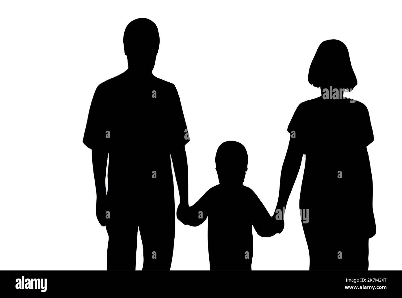 Black woman female man girl kid child family parents Cut Out Stock ...