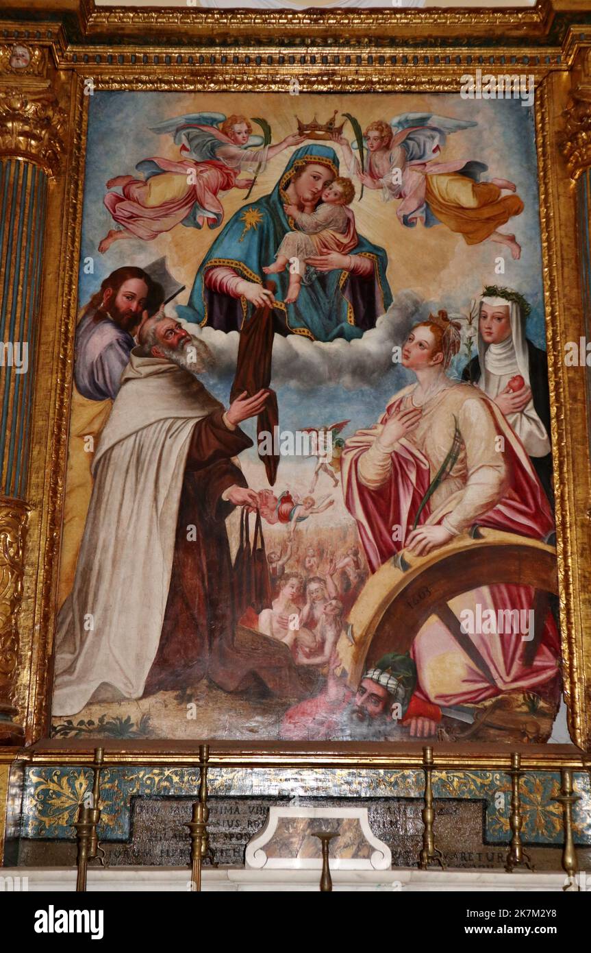Praiano - Dipinto seicentesco della Madonna del Carmelo nella Chiesa di ... Praiano - Dipinto seicentesco della Madonna del Carmelo nella Chiesa di ...