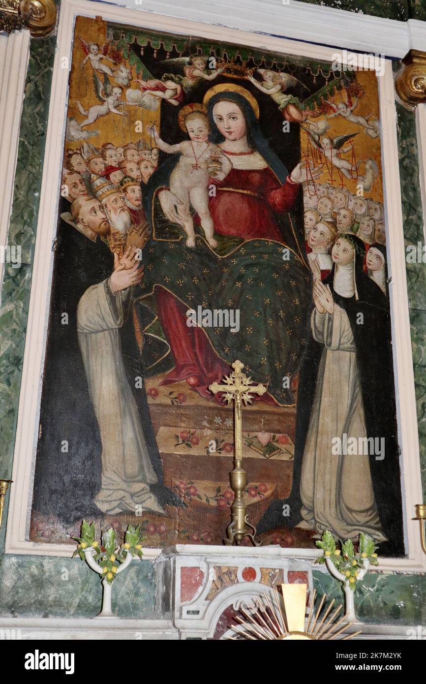 Praiano - Dipinto seicentesco della Madonna in Trono con Bambino e ... Praiano - Dipinto seicentesco della Madonna in Trono con Bambino e ...