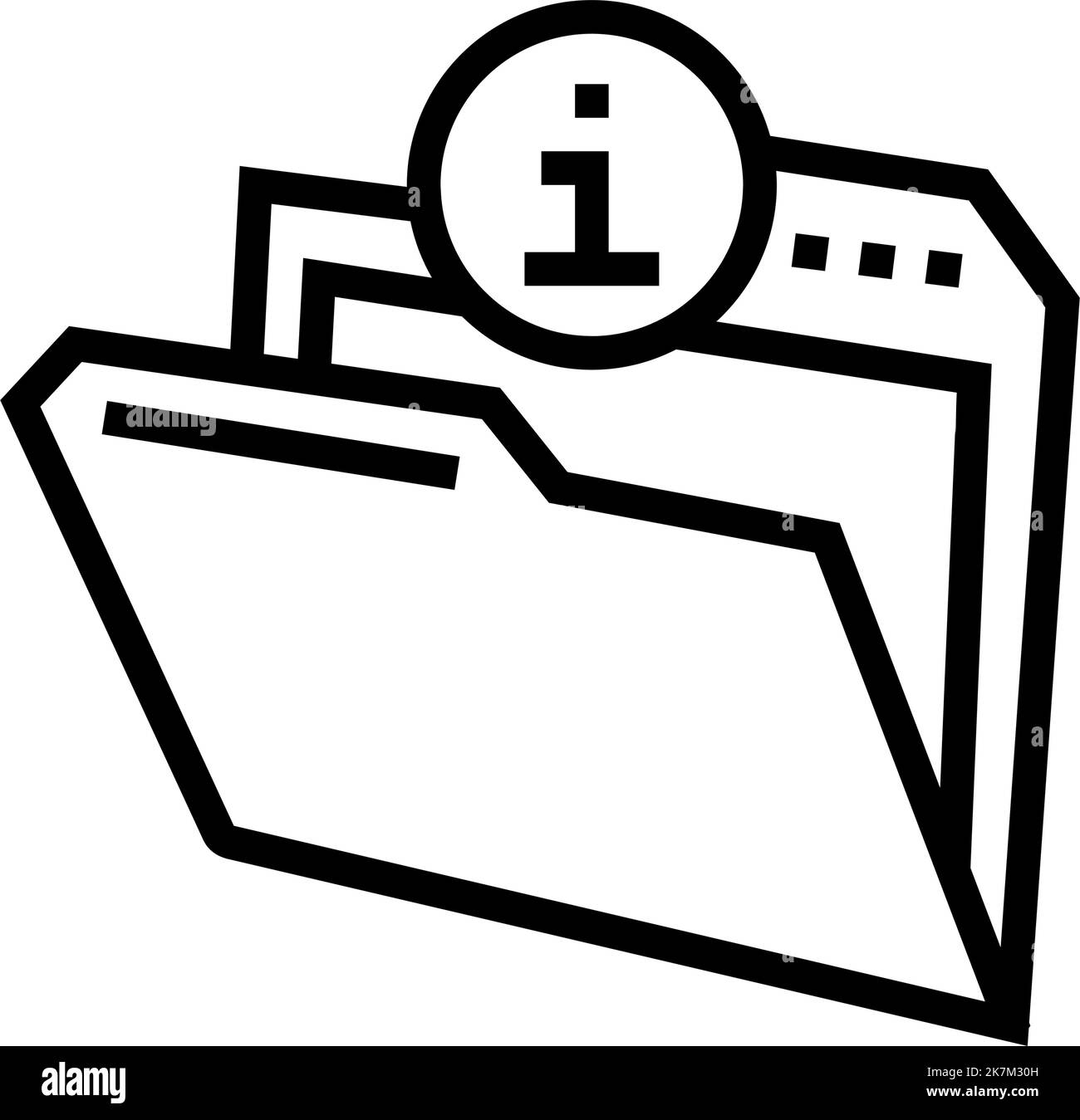 information folder line icon vector illustration Stock Vector Image ...