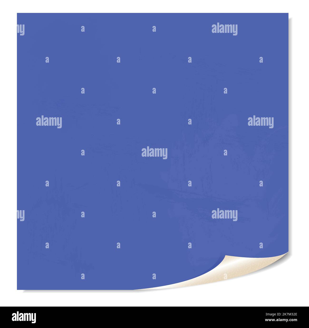 Illustration of blue blank page notebook label design on white isolated ...